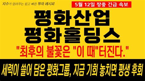 평화산업 평화홀딩스 주가 전망 중요 지금의 급등은 아직 시작에 불과했다 평화산업목표가 평화홀딩스목표가 Youtube