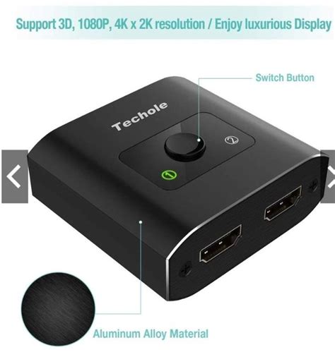 BRAND NEW TECHOLE HDMI Switch K HDMI Splitter Techole Aluminum Bi Directional HDMI Switcher