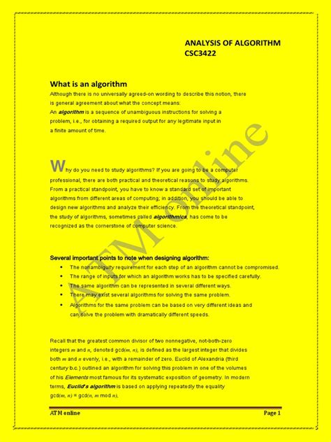 Analysis Of Algorithm Summ Pdf Algorithms Array Data Structure