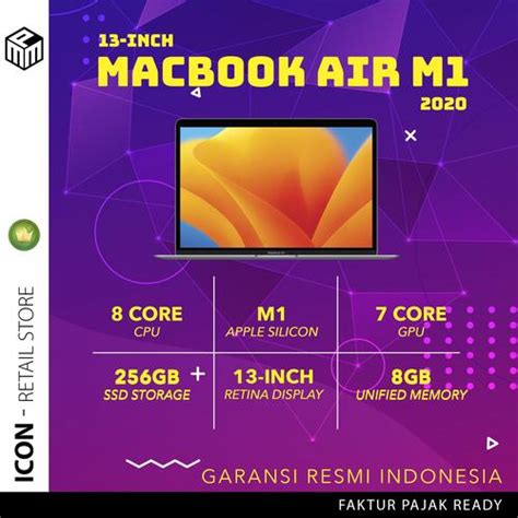 Jual Apple Macbook Air M1 Late 2020 256gb 512gb Barang Resmi Indonesia