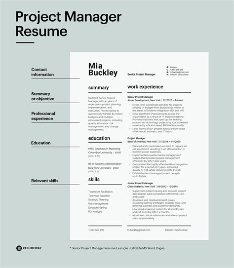 Project Manager Resume Examples And Templates For 2025 Resumeway