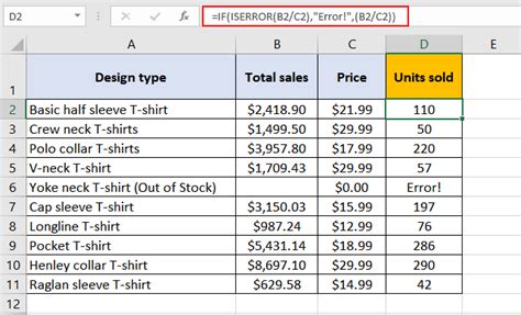 Excel Iserror Function How To Use