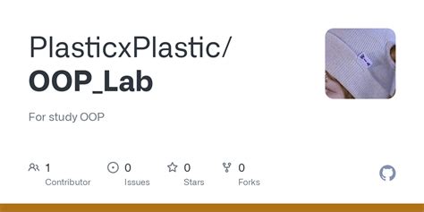 GitHub PlasticxPlastic OOP Lab For Study OOP