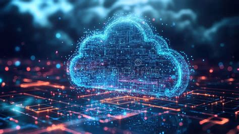 Cloud Computing Revolution Digital Data Storage Virtual Environment Technology Concept Stock