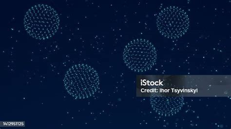 바이러스 의 세포와 추상 3d 그림 어두운 배경에 박테리아 점과 선이 있는 배경 3d 0명에 대한 스톡 사진 및 기타 이미지 0명 3차원 형태 가리키기 Istock