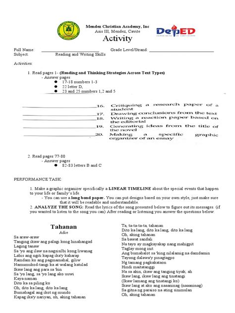reading and writing skills module pdf