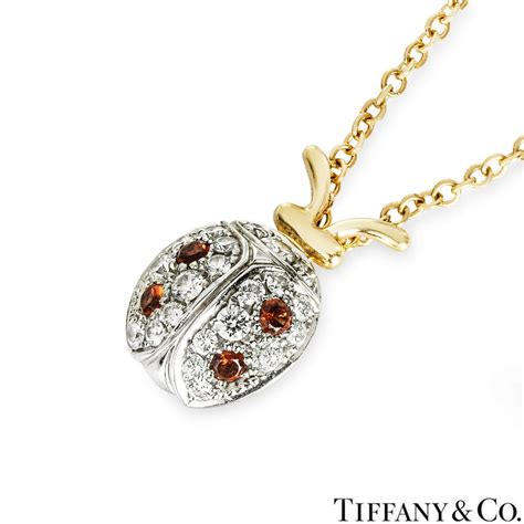 Tiffany And Co Yellow Gold Diamond And Garnet Schlumberger Ladybug