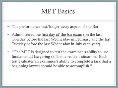 Ppt The Multistate Performance Test Mpt Powerpoint Presentation Free Download Id 1602134