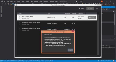 Emulator Not Opening In Visual Studio For Xamarin Mobile App Development Stack Overflow