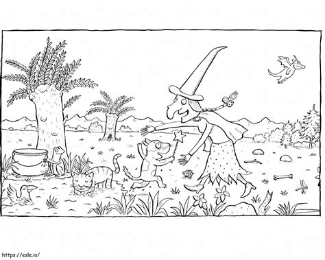 Room On The Broom Dragon Coloring Sheet