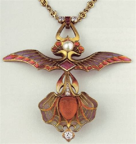 Ювелирные фантазии в стиле ар нуво от Филиппа Вольферса Цветы бабочки павлины феи