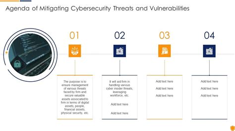 Agenda Of Mitigating Cybersecurity Threats And Vulnerabilities Guidelines Pdf