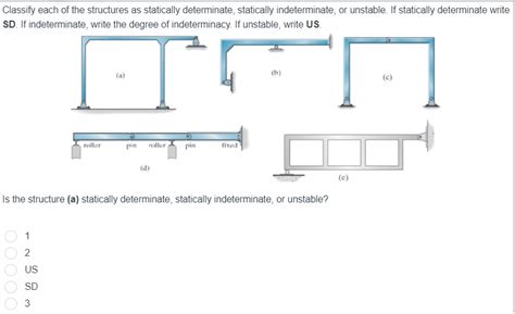 Solved Classify Each Of The Structures As Statically