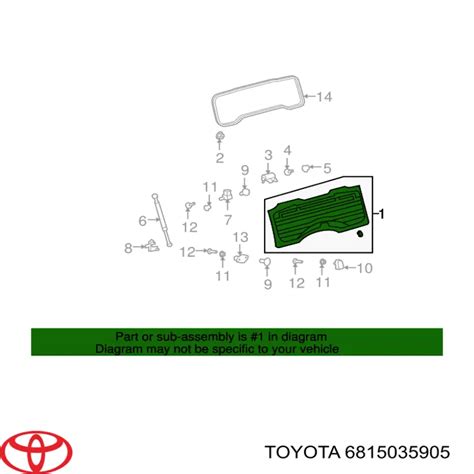 6815035903 Toyota Стекло багажника двери 3 5 й задней ляды