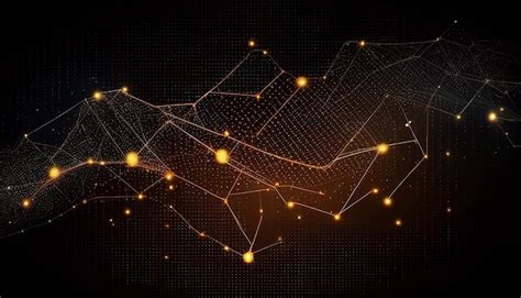 Premium Ai Image Abstract Background Dot And Connect Cyber Line Generative Ai