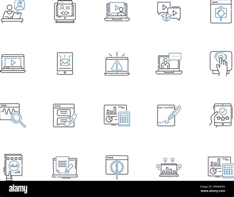 Laptop Notebook Outline Icons Collection Laptop Notebook Computer
