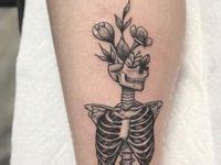 13 Skeleton Flower Tattoo Ideas Skeleton Tattoos Tattoos Body Art