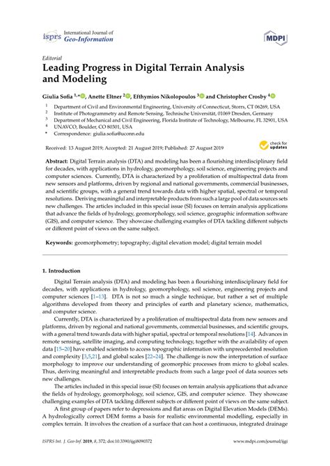 Pdf Leading Progress In Digital Terrain Analysis And Modeling