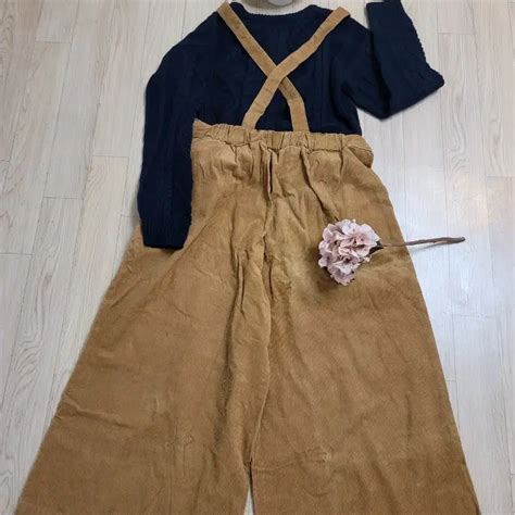 Womens Clothing 멜빵바지와이드팬츠코듀로이멜빵점프슈트모리걸 On Bunjang Global Site