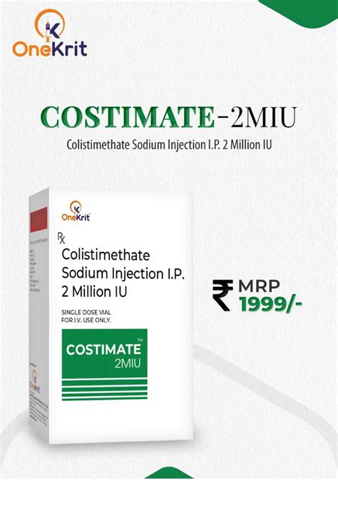 Colistimethate Sodium 2 Miu Injection At ₹ 1999 Vial In Panchkula Id 2855792528955
