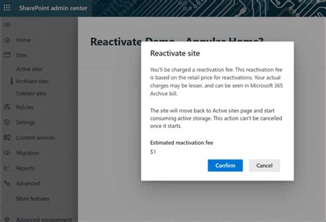 archive sharepoint online sites using m365 archive feature denis