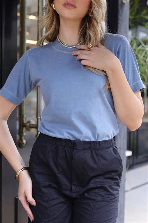 T Shirt Estonada Azul Valentt Moda Atacado