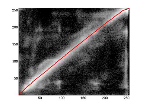 An Example Of A Joint Histogram With The Estimated Brightness Transfer