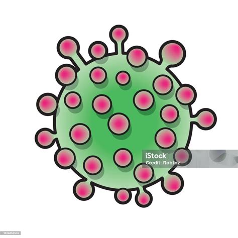 Virus Symbolic Vector Schematic Illustration Stock Illustration Download Image Now Alertness