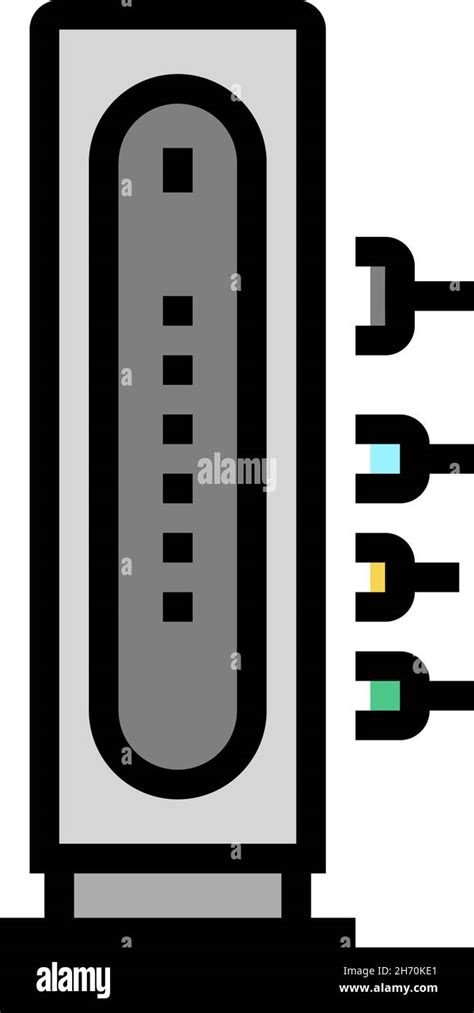 Cable Modem Color Icon Vector Illustration Stock Vector Image And Art Alamy