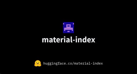 Material Index Material Index