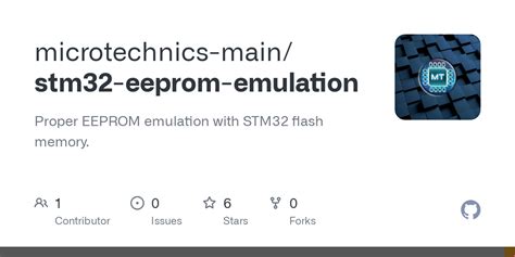Github Microtechnics Mainstm32 Eeprom Emulation Proper Eeprom Emulation With Stm32 Flash Memory