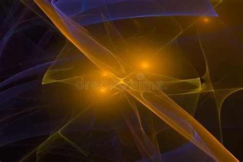 Future Fractal Dark Curve Bright Chaos Overlay Luminous Illustration Rotation Creative Stock