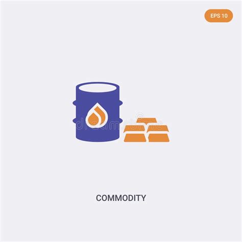 2 Color Commodity Concept Vector Icon Isolated Two Color Commodity Vector Sign Symbol Designed