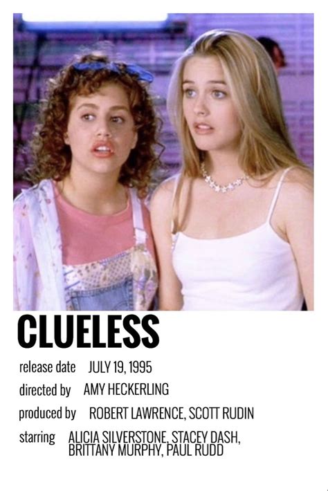 Clueless Poster Romantic Comedy Movies Film Posters Minimalist