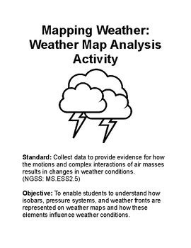 MS ESS Mapping Weather Weather Map Analysis Activity By ScienceSnippets