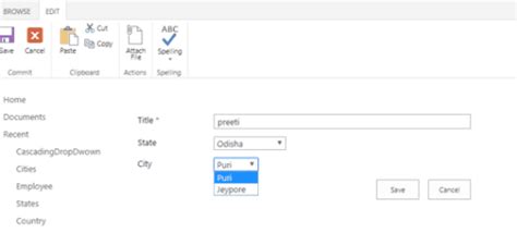 Cascading Dropdown In Sharepoint 20132016online Using Jquery Spguides