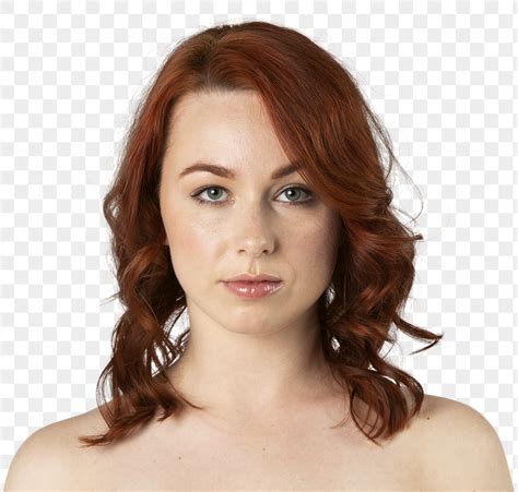 Happy Red Headed Woman Portrait Premium Png Sticker Rawpixel