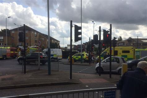 Romford Crash Ambulance Transporting Patient Overturns In Dramatic