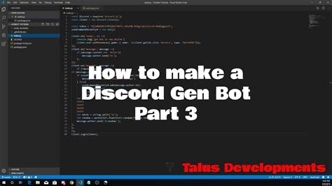 Discord Gen Bot Tutorial Part 3 Youtube