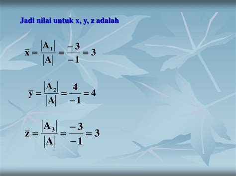 Ppt Metode Eliminasi Gauss Dan Metode Cramer Powerpoint Presentation