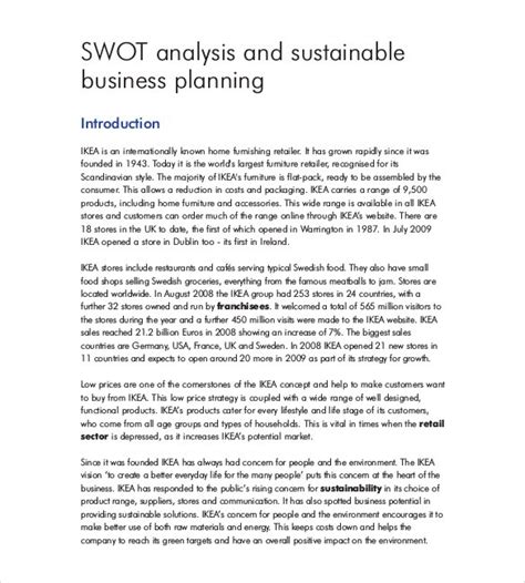 Swot Analysis Paper Example