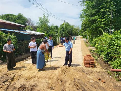 မကွေးတိုင်းဒေသကြီး စည်ပင်သာယာရေးအဖွဲ့ ဒုတိယအင်ဂျင်နီယာမှူးကြီးနှင့် အဖွဲ့မှ ဆင်ပေါင်ဝဲမြို့