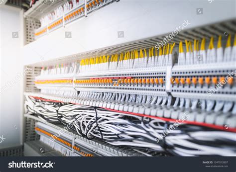 Wiring Plc Control Panel Wires Industrial Stock Photo Shutterstock