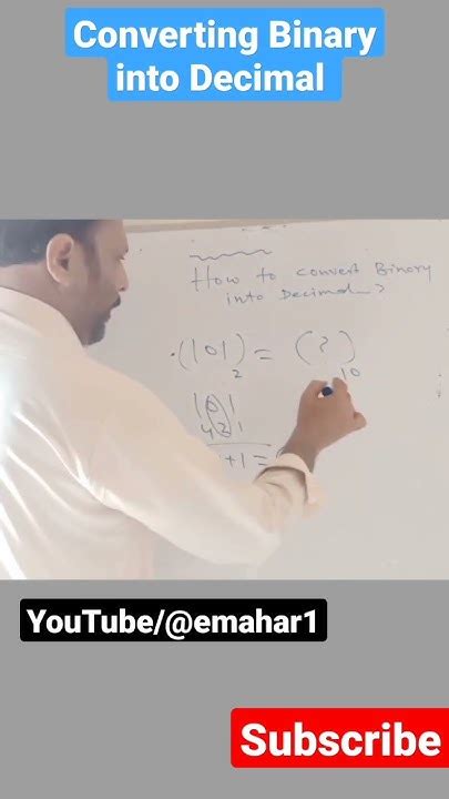 How To Convert Binary Into Decimal Numbersystem Binarytodecimal Shorts Youtube