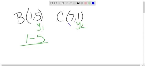 Solved Triangle Abc Has Vertices A 0 3 B 1 5 And C 7 1 Find The Slope Of Its Shortest Side