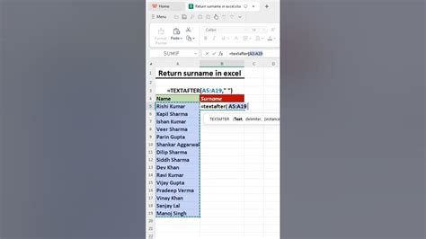 Textafter Excel Spreadsheetmagic Excelshortcuts Exceltricks