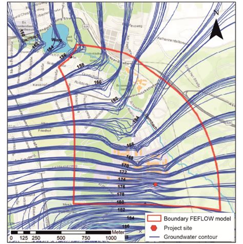 Average Groundwater Contour Lines For Each Month For The Period