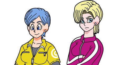 Bulmabriefs Android18 Dragonballsupersuperhero Bulma And Android 18