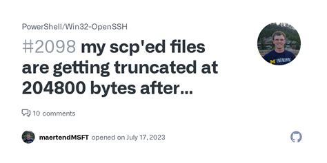 My Scped Files Are Getting Truncated At 204800 Bytes After Upgrading Openssh · Issue 2098
