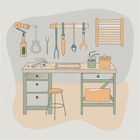 Workshop Vector Illustration Line Circuit Premium Ai Generated Vector